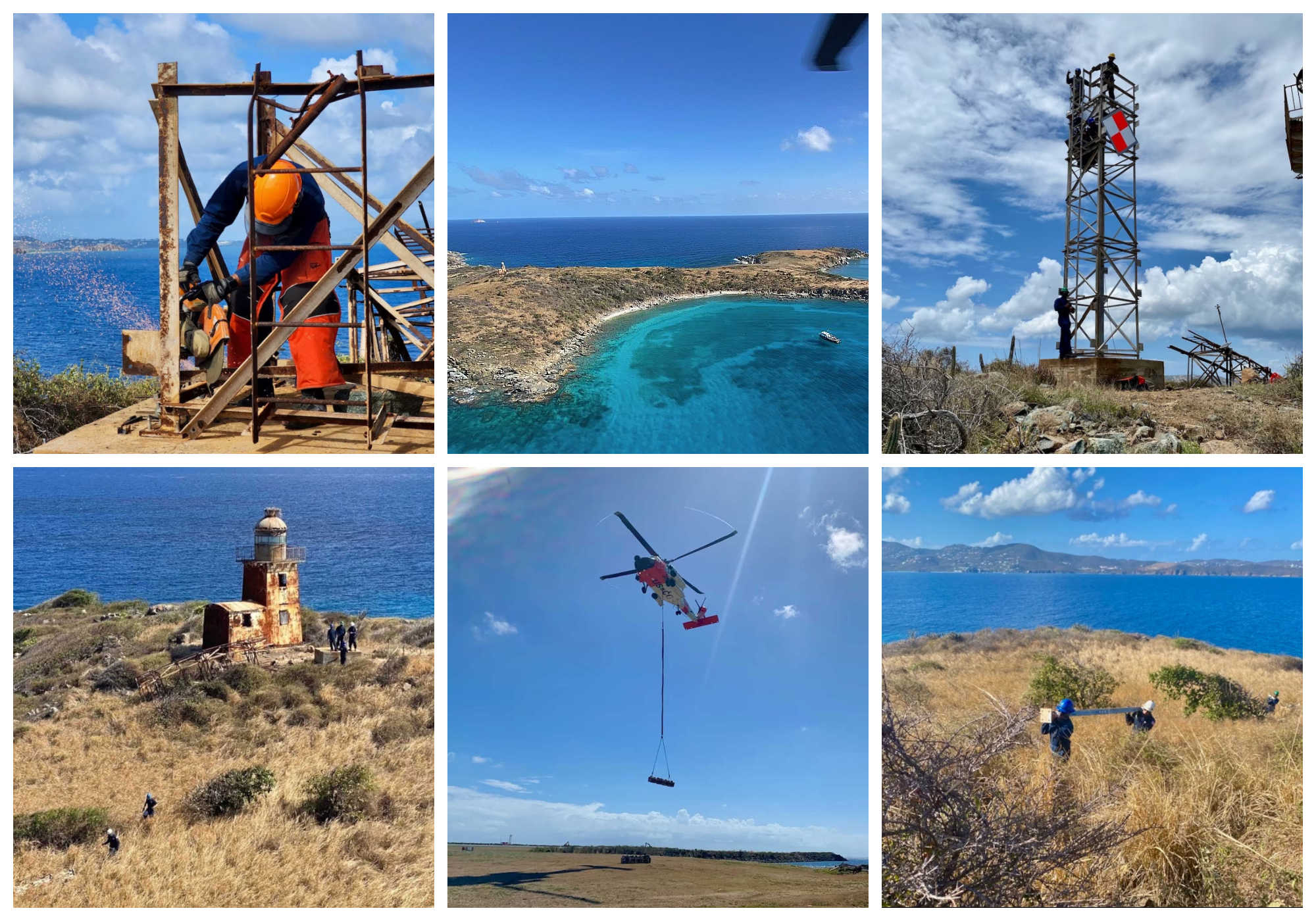 Coast Guard Team Successfully Rebuilds Buck Island Tower Light in St ...