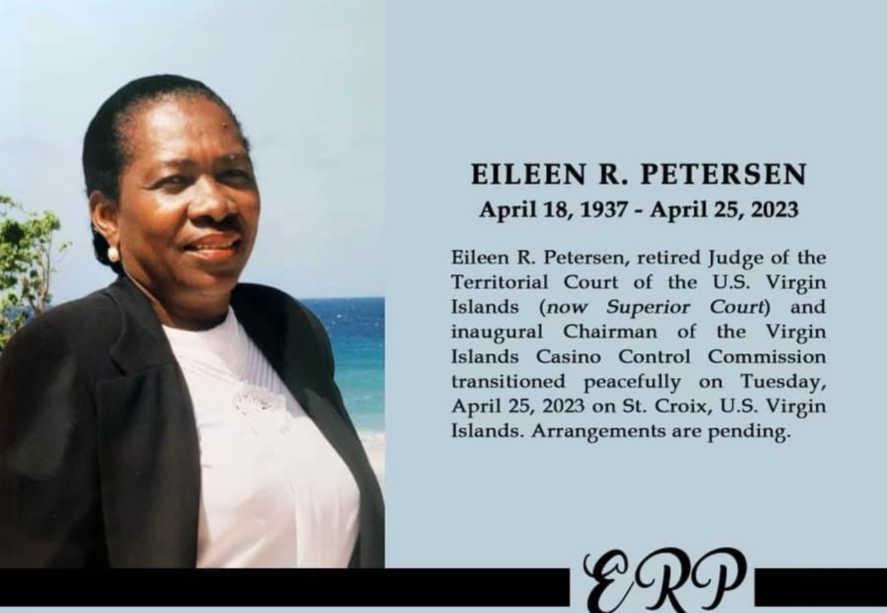 Virgin Islands Mourns Loss of First Female Judge Eileen R. Petersen, a ...