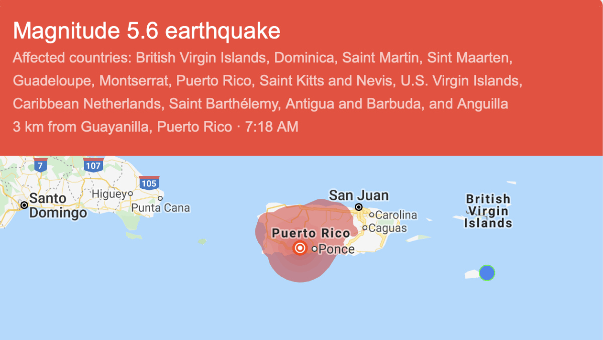 Fourth Earthquake in 2 Days Hits Puerto Rico, Affects VI, Other ...